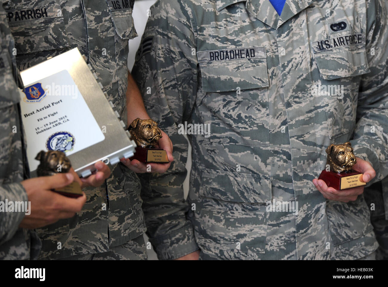 U.S. Air Force members from the 67th Aerial Port Squadron are awarded ...