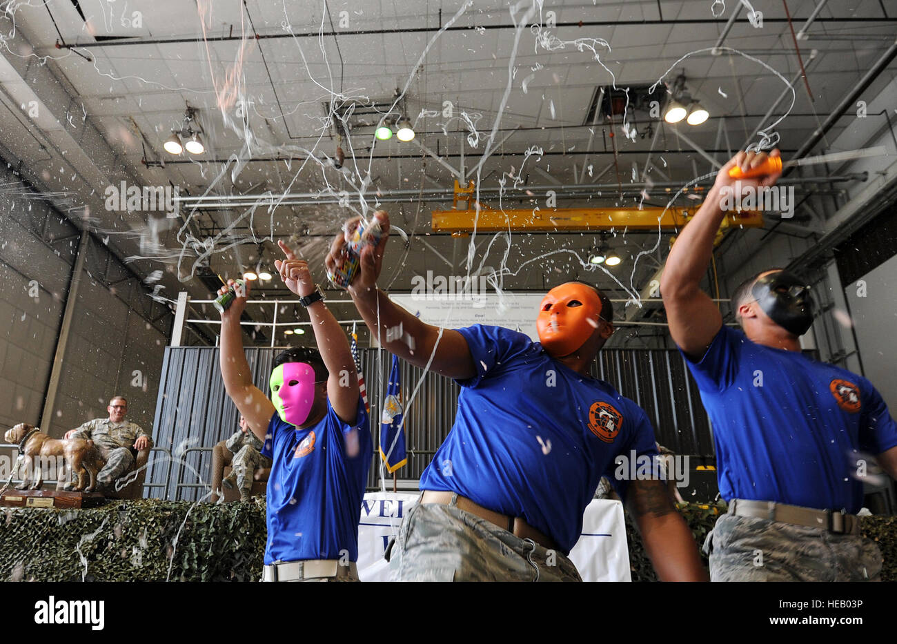Members of the 70th Aerial Port Squadron perform a skit at the Port ...