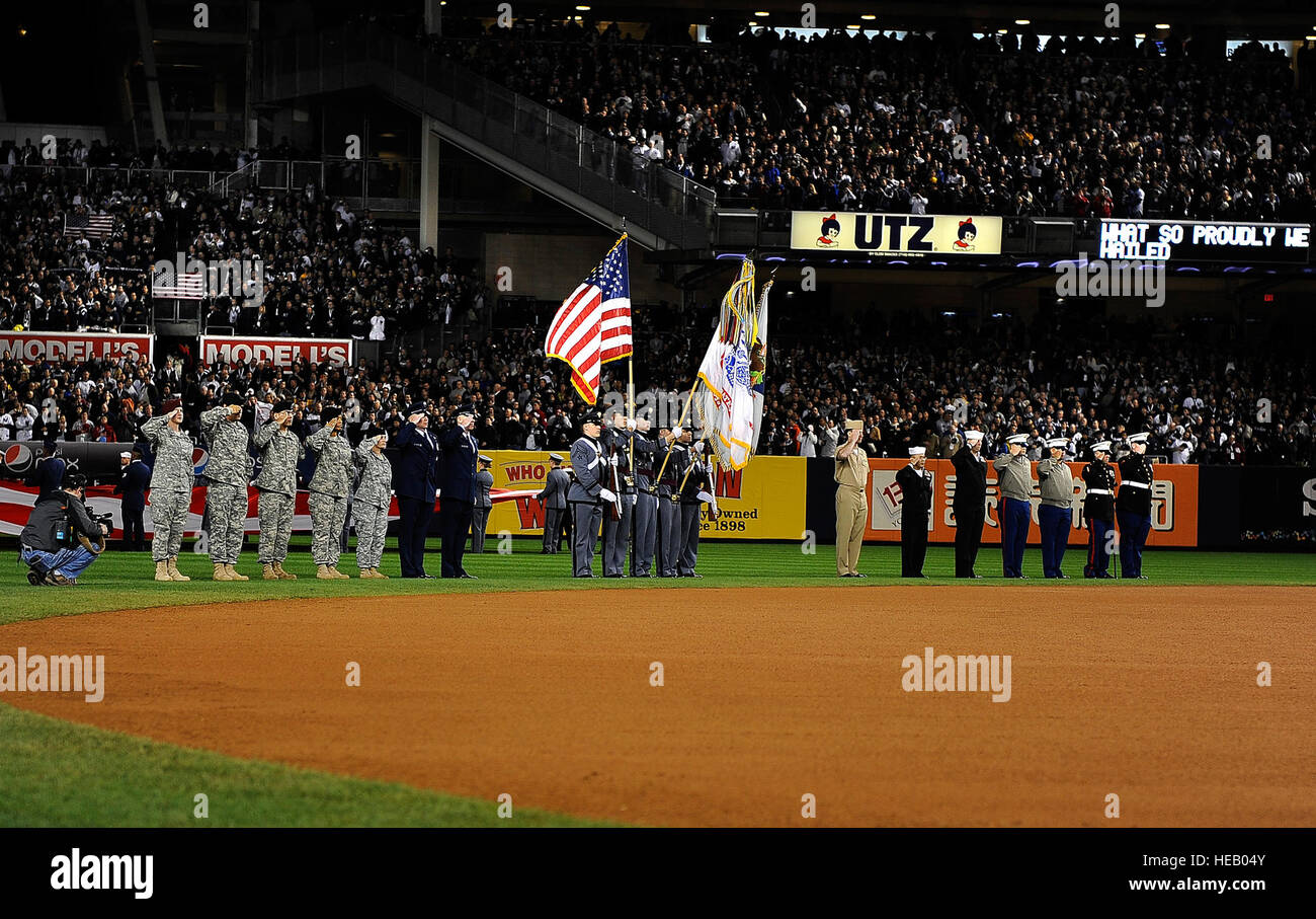 U.S. Military Academy cadets from West Point post the colors on the ...