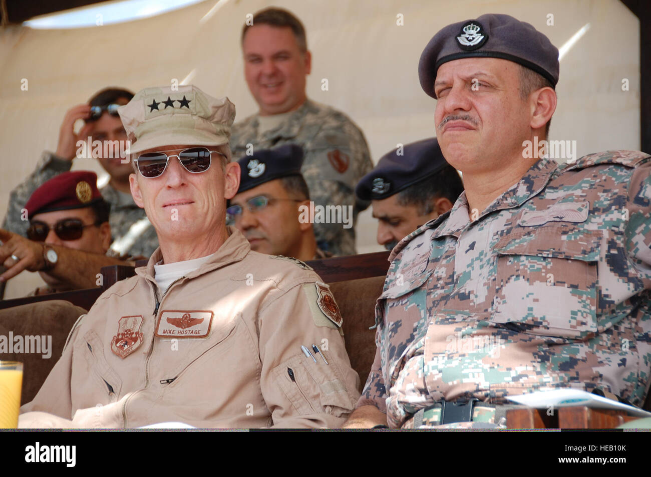 U.S. Air Force Lt. Gen. Mike Hostage, left, commander of U.S. Air ...