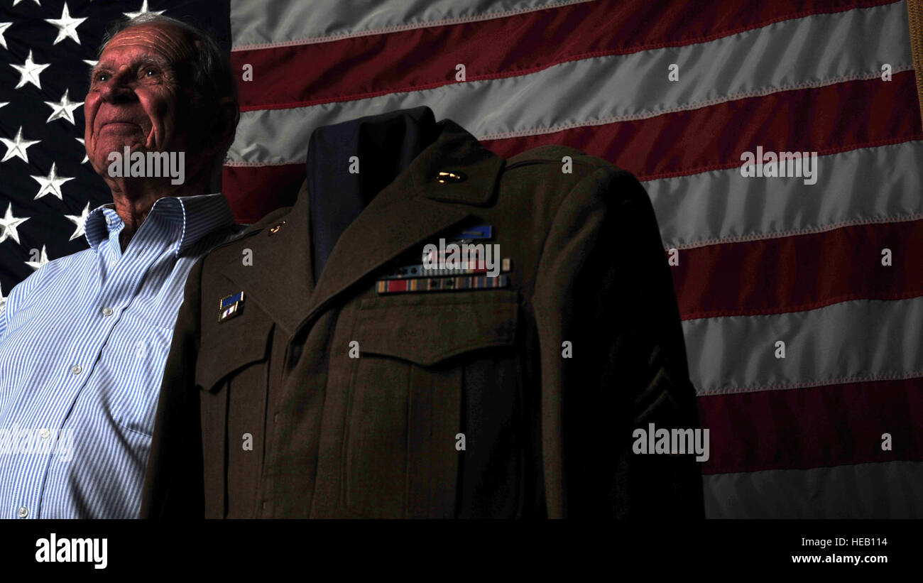 Clovis, N.M., veteran Dan McKinney, stands next to his old uniform at ...