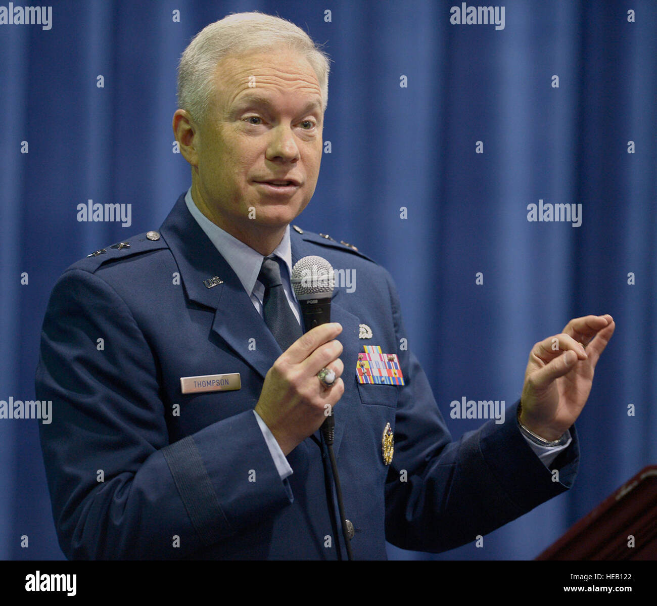 Maj. Gen. John F. Thompson discusses the KC-46 tanker program at the ...