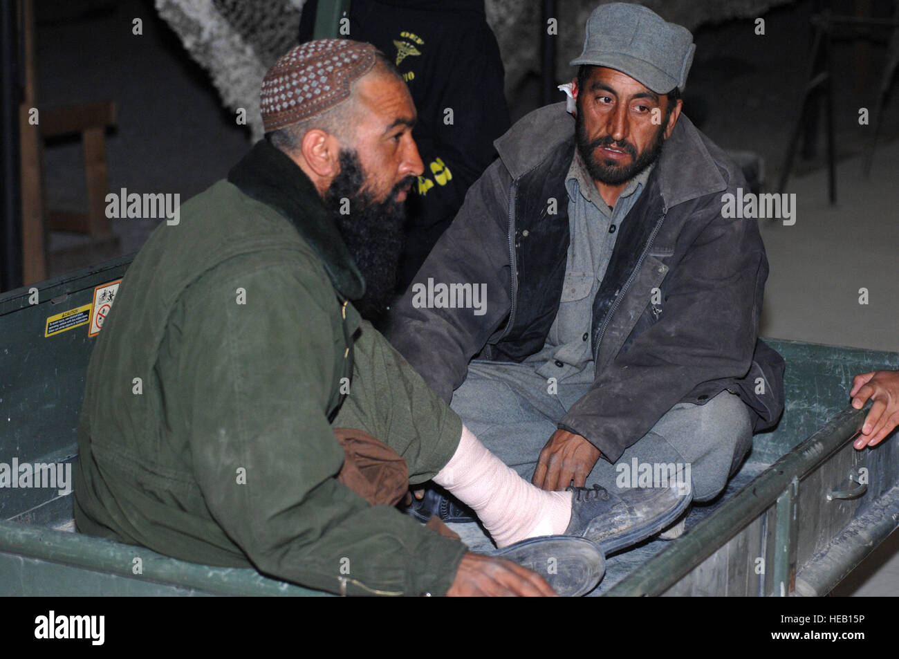 Two of the four members of the Afghan National Police (ANP) who were ...