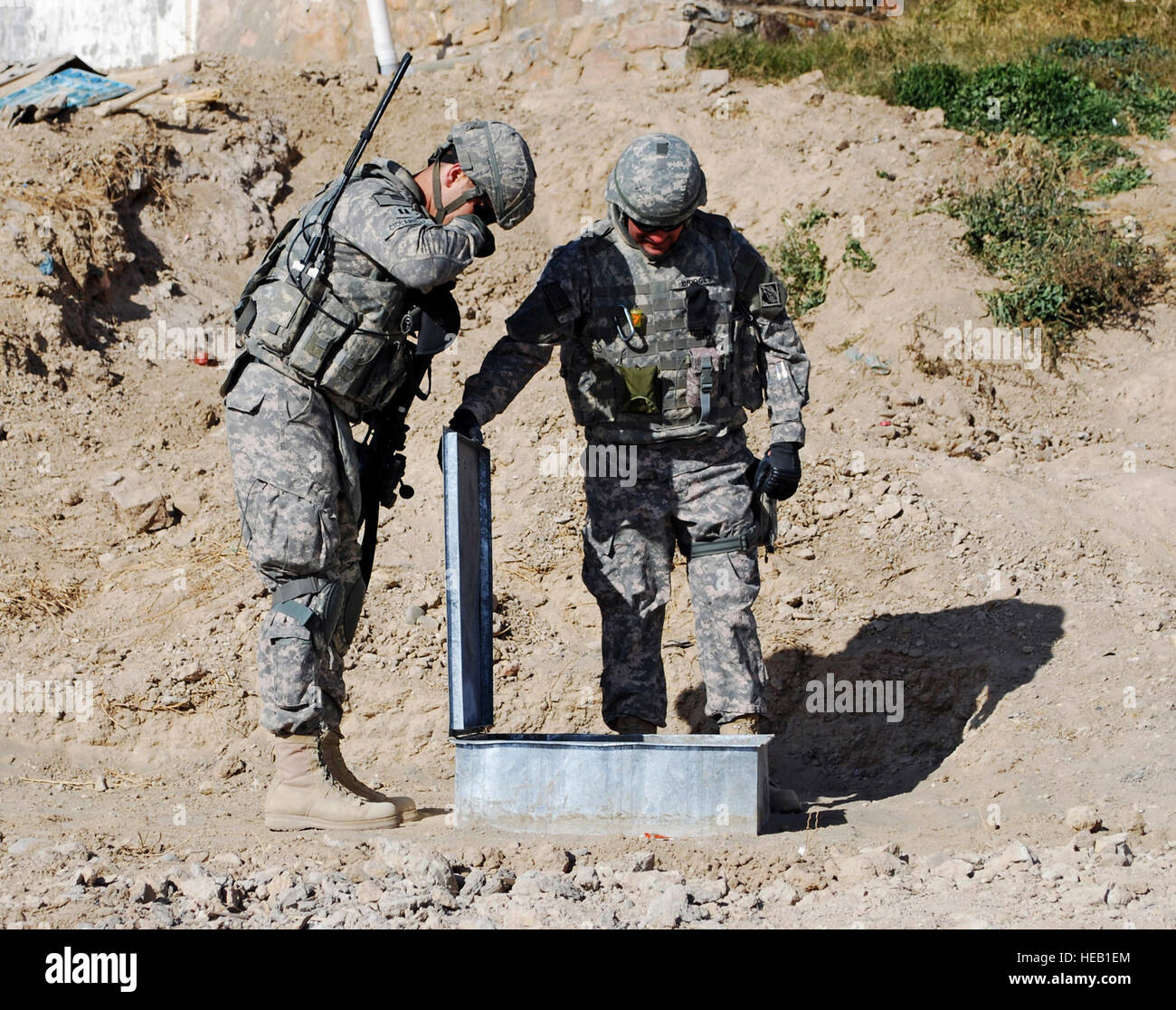 Capt. Edward Ciccarelli, left, and Mark Bridges, inspect the Qalat ...