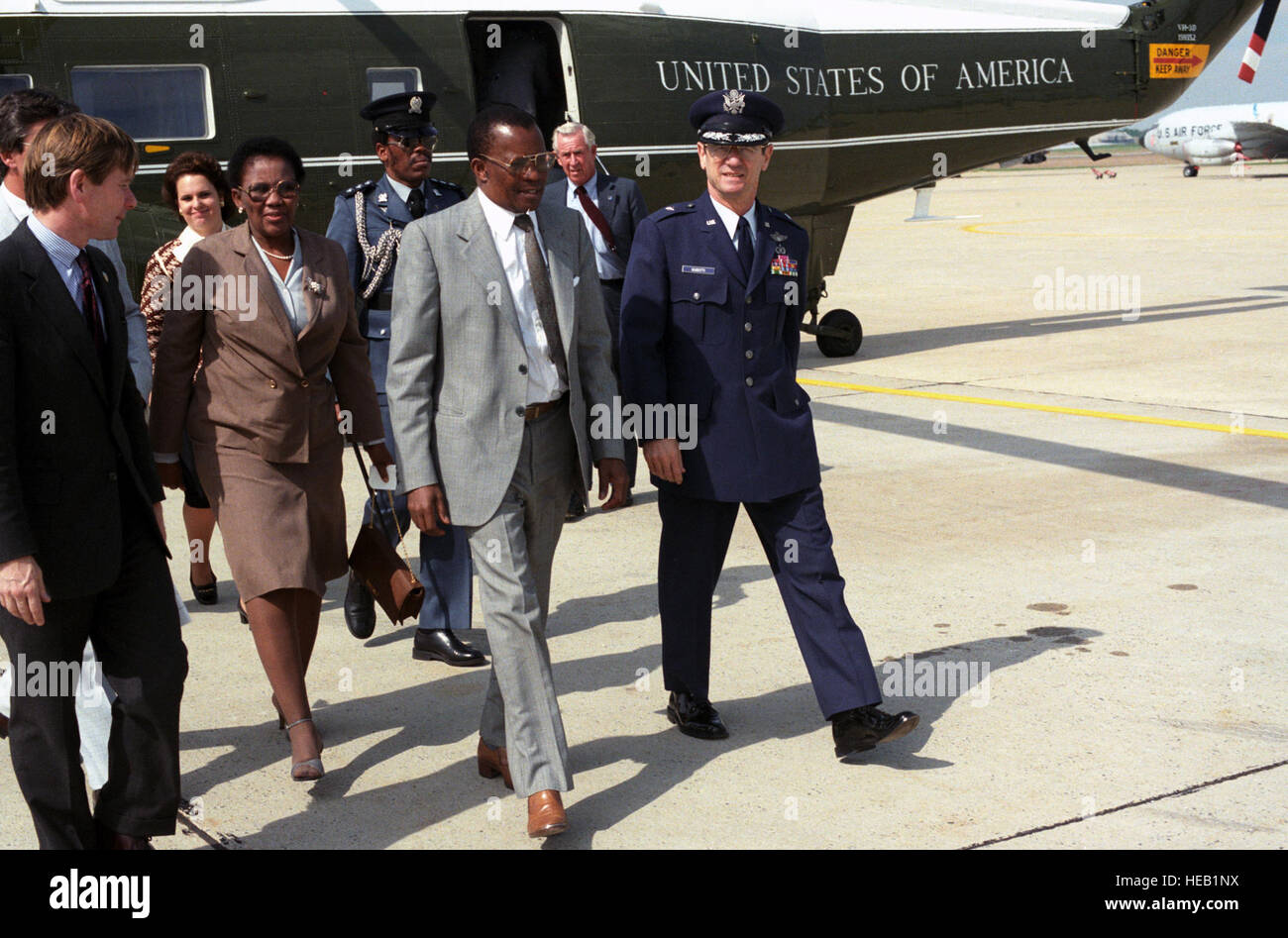 Dr. Quett K.J. Masire, President of the Republic of Botswana, is ...