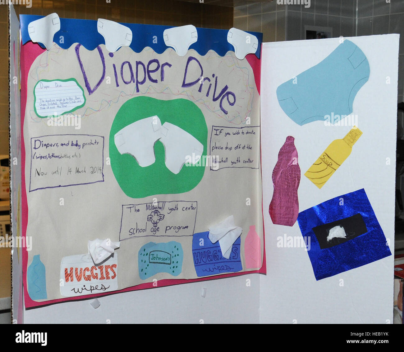 A poster made by children from the RAF Mildenhall Youth Center for a ...