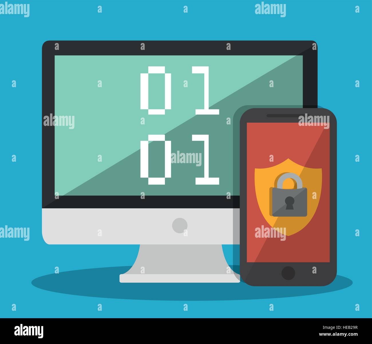 internet security related icons image vector illustration design Stock ...