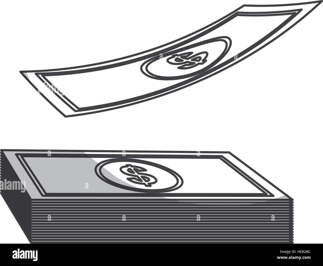 money bills icon over white background. vector illustration Stock ...