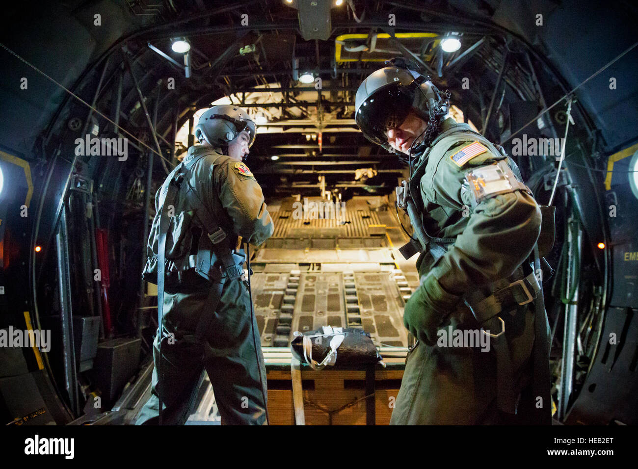 Low altitude cargo bundle during training mission over air base hi-res ...