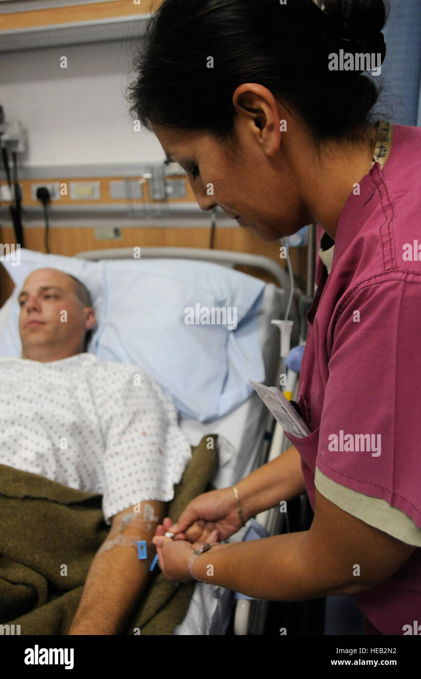 Capt. Donna LaPointe, nurse assigned to the 379th Expeditionary Medical ...