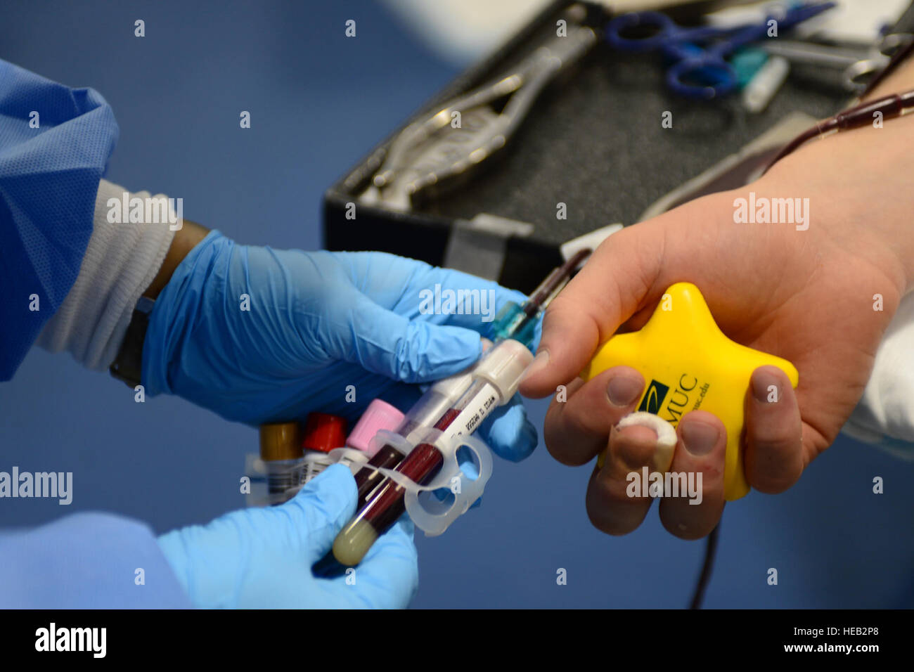 A laboratory technician from Landstuhl Regional Medical Center, Germany ...
