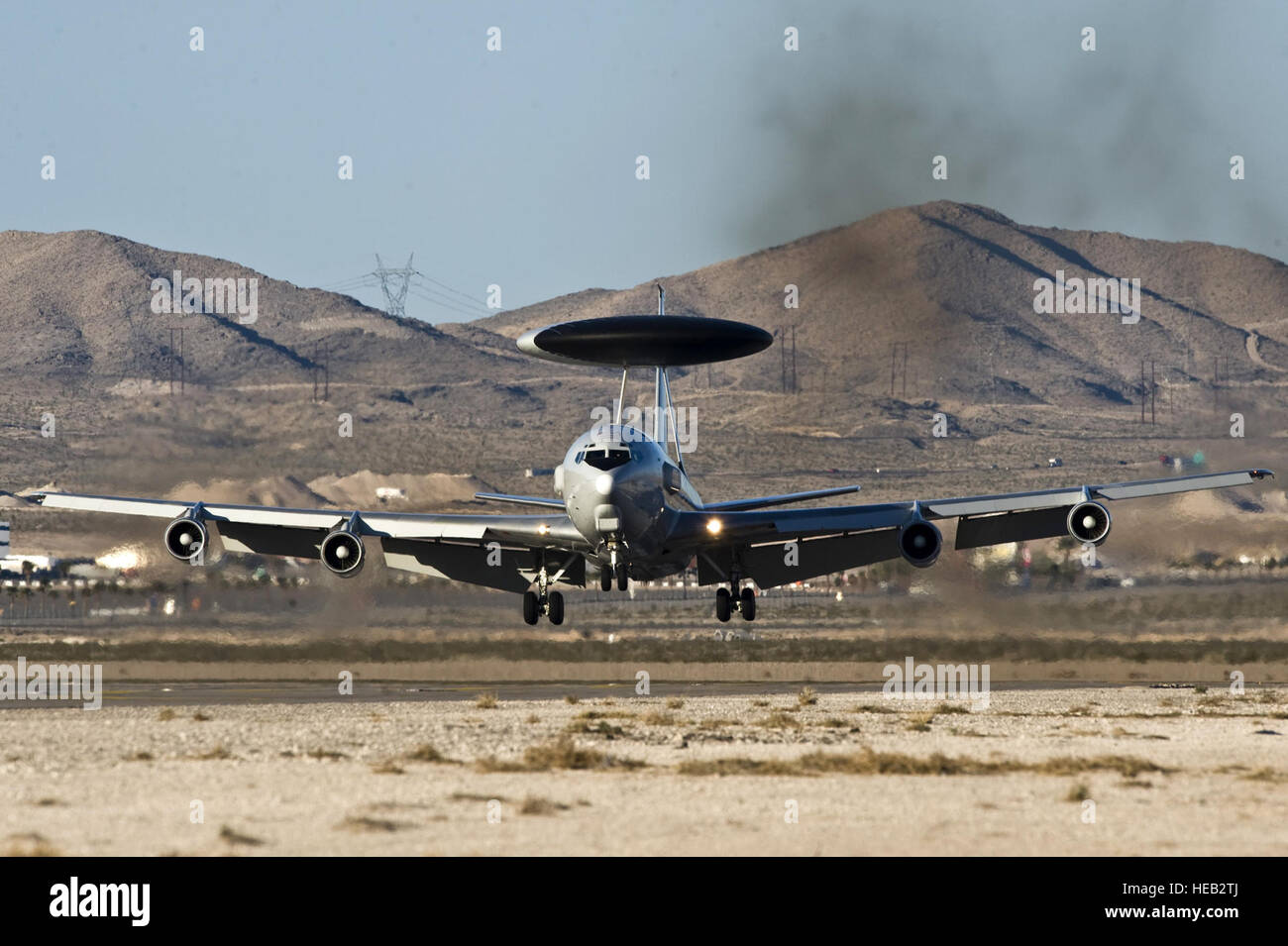 A U.S. Air Force E-3 Airborne Warning and Control System aircraft ...