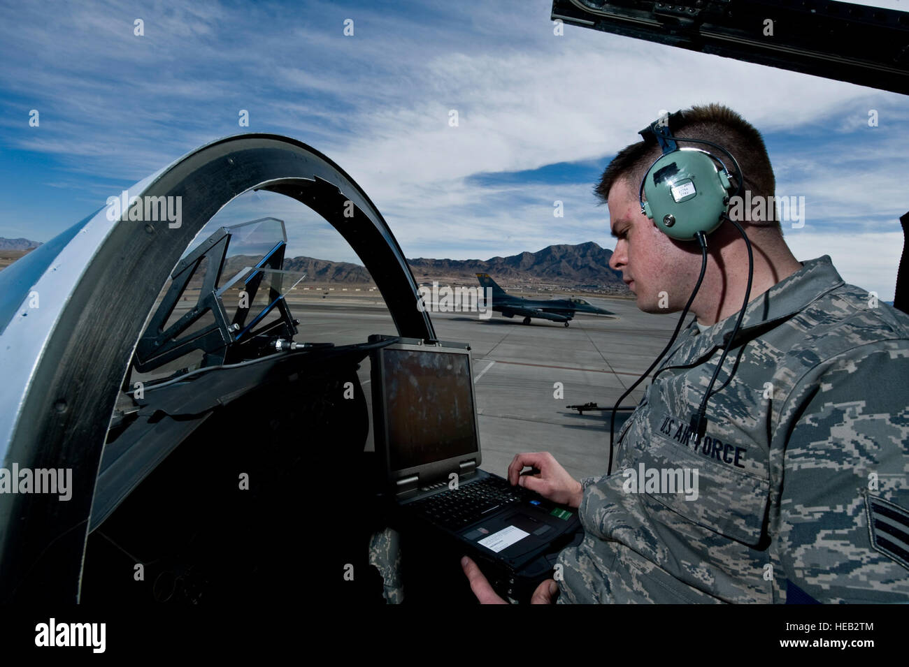 A 104th Fighter Wing avionics journeyman conducts pre-flight ...