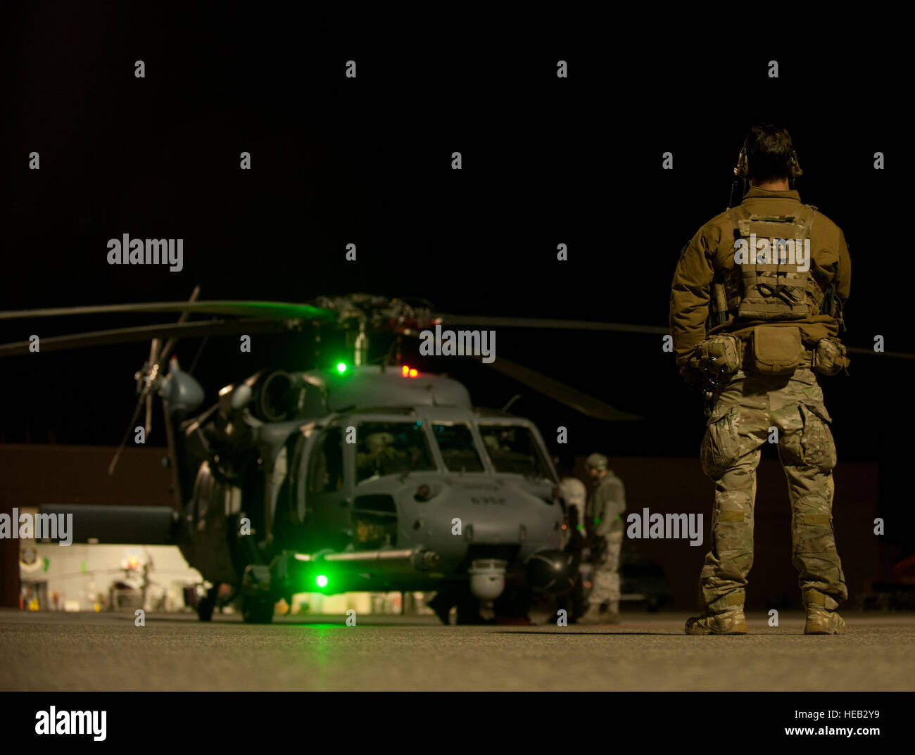 A Pararescueman assigned to the 48th Rescue Squadron, Davis-Monthan Air ...