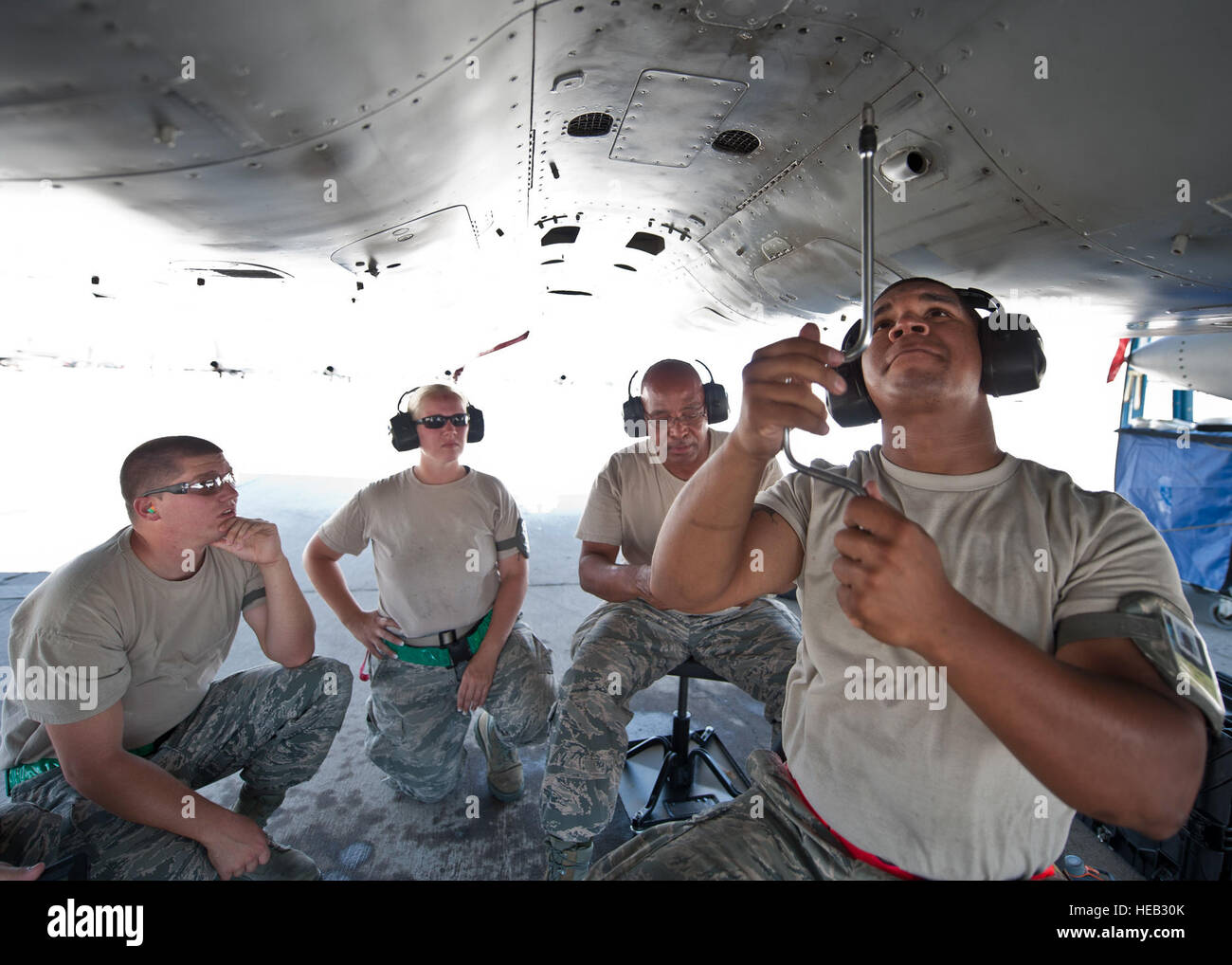 Maintainers assigned to the 159th Maintenance Squadron, Louisiana Air ...