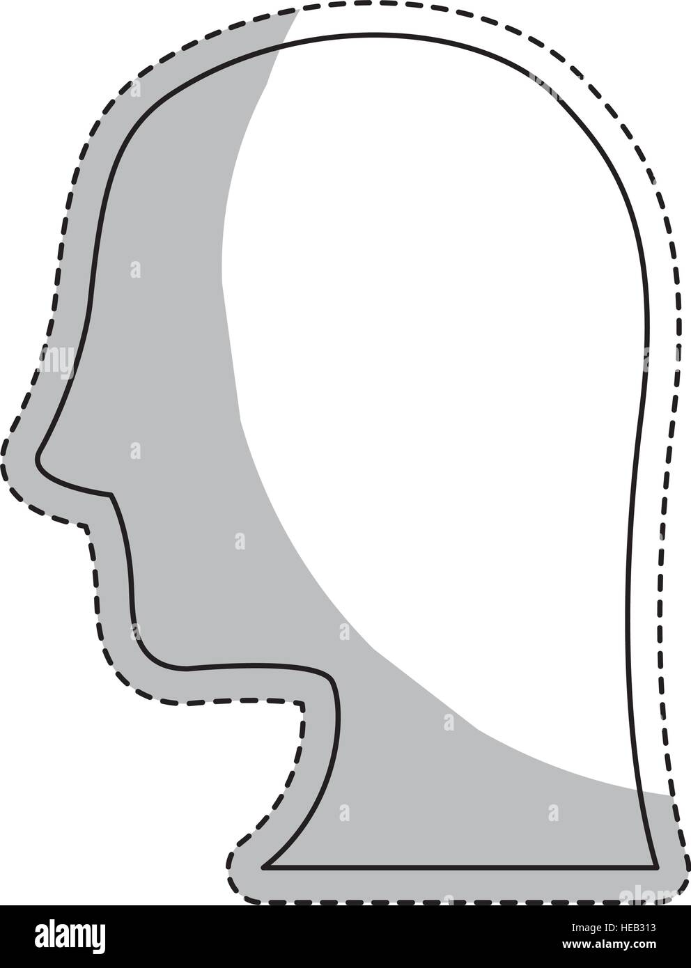 profile head icon over white background. vector illustratioj Stock ...