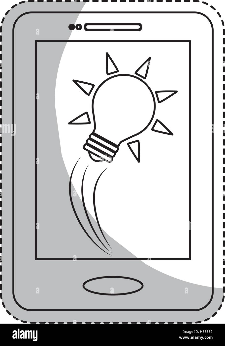 bulb light launching icon over white background. start-up concept ...