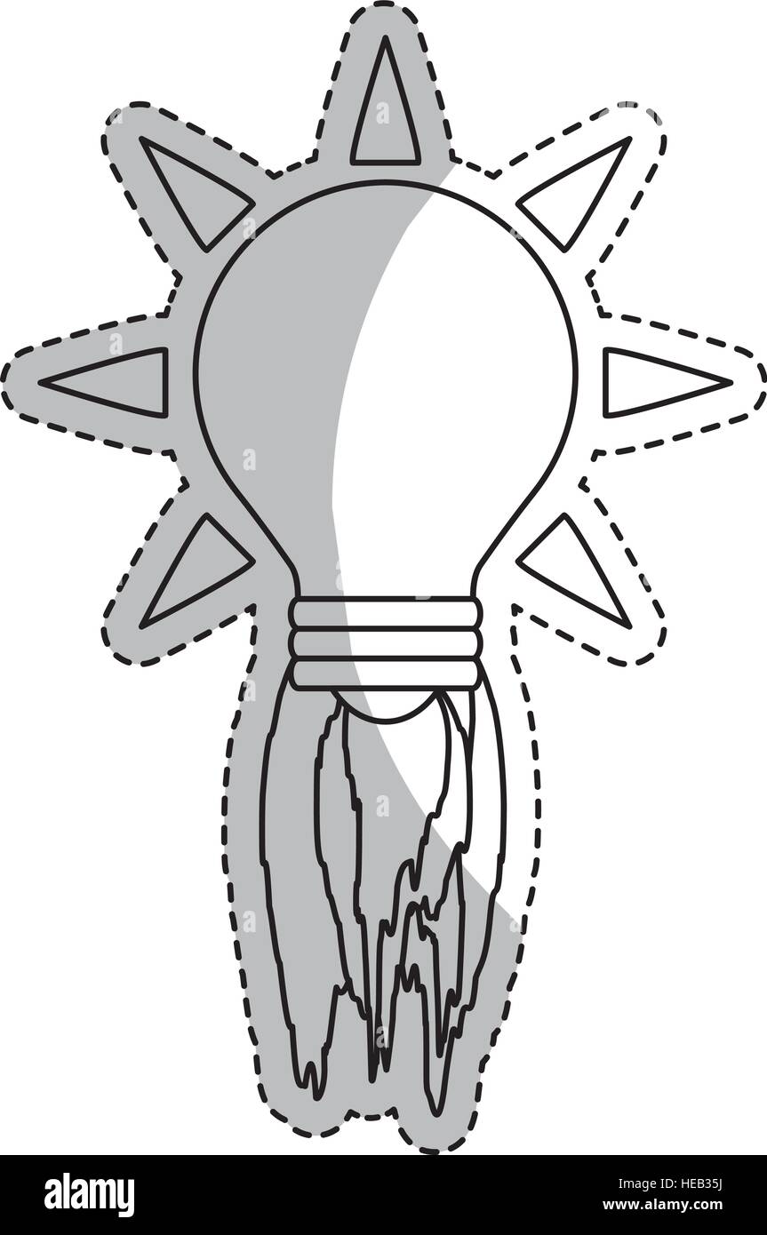 bulb light launching icon over white background. start-up concept ...