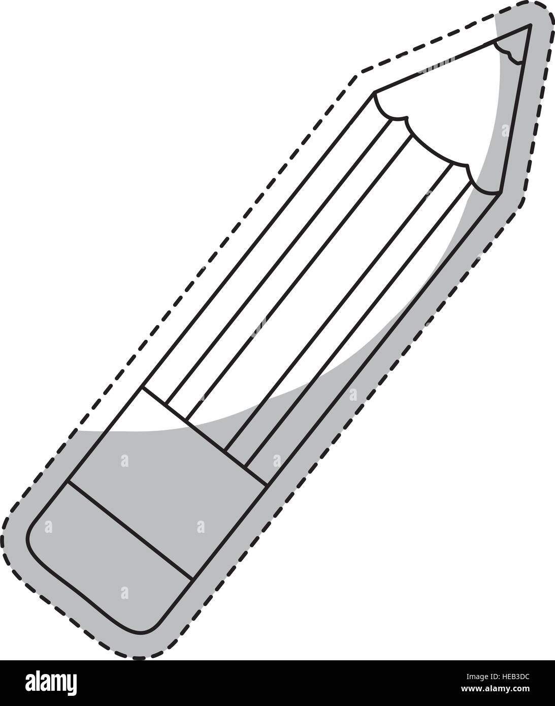 pencil office equipment icon over white background. vector illustration ...