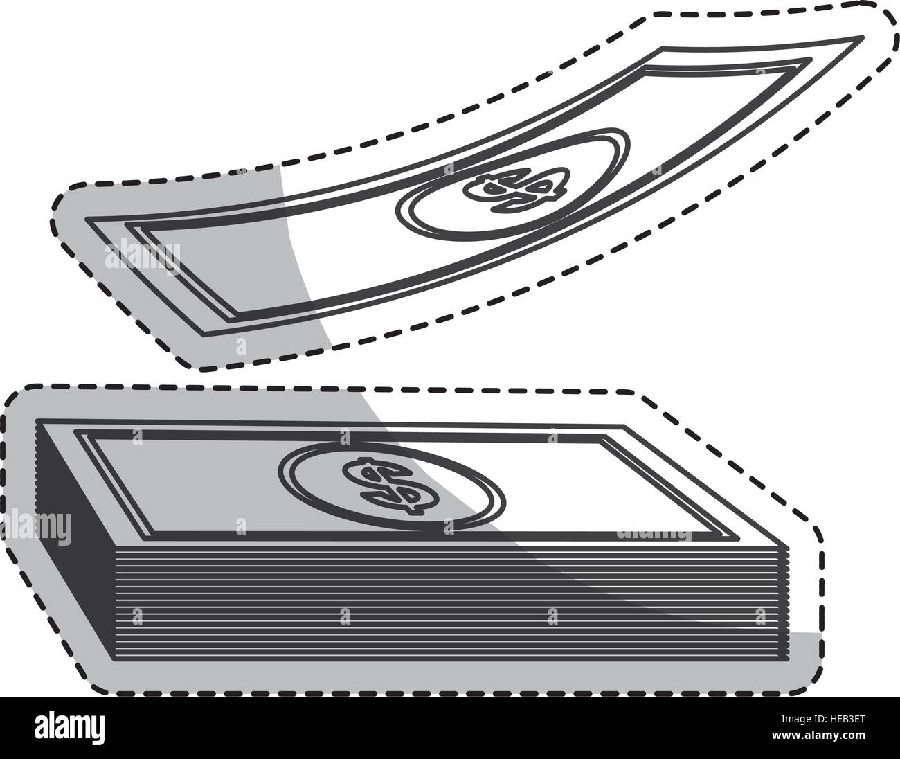 money bills icon over white background. vector illustration Stock ...