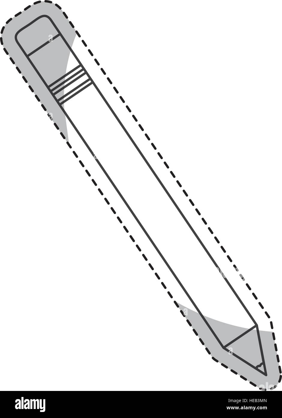 pencil office equipment icon over white background. vector illustration ...