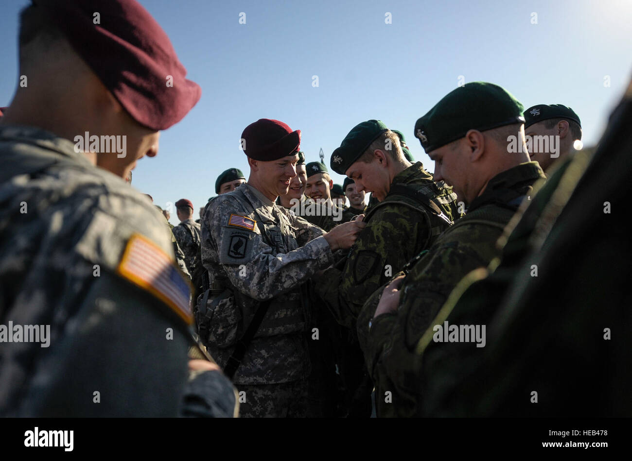 A paratrooper from the 173rd Infantry Brigade Combat Team (Airborne ...
