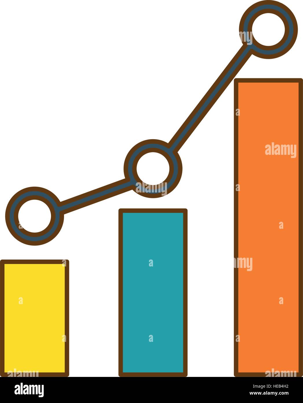 graphic chart icon over white background. colorful design. vector ...