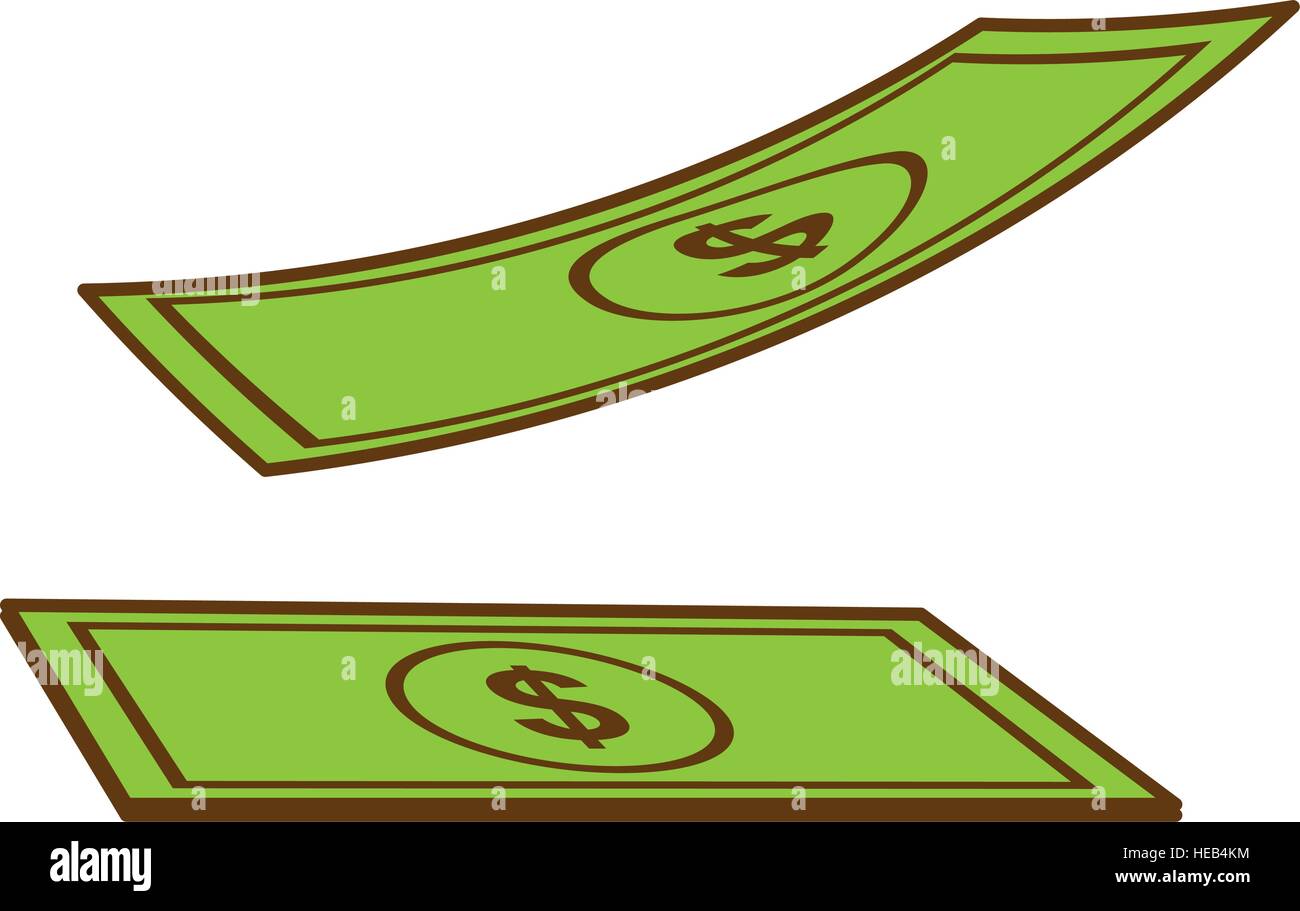 money bills icon over white background. colorful design. vector ...