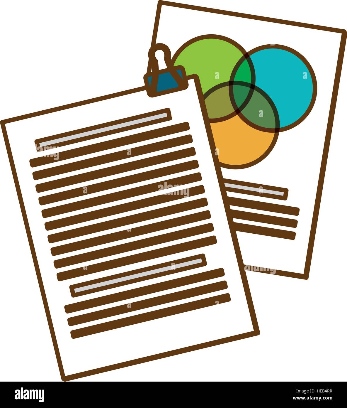 documents pages icon over white background. colorful design. vector ...