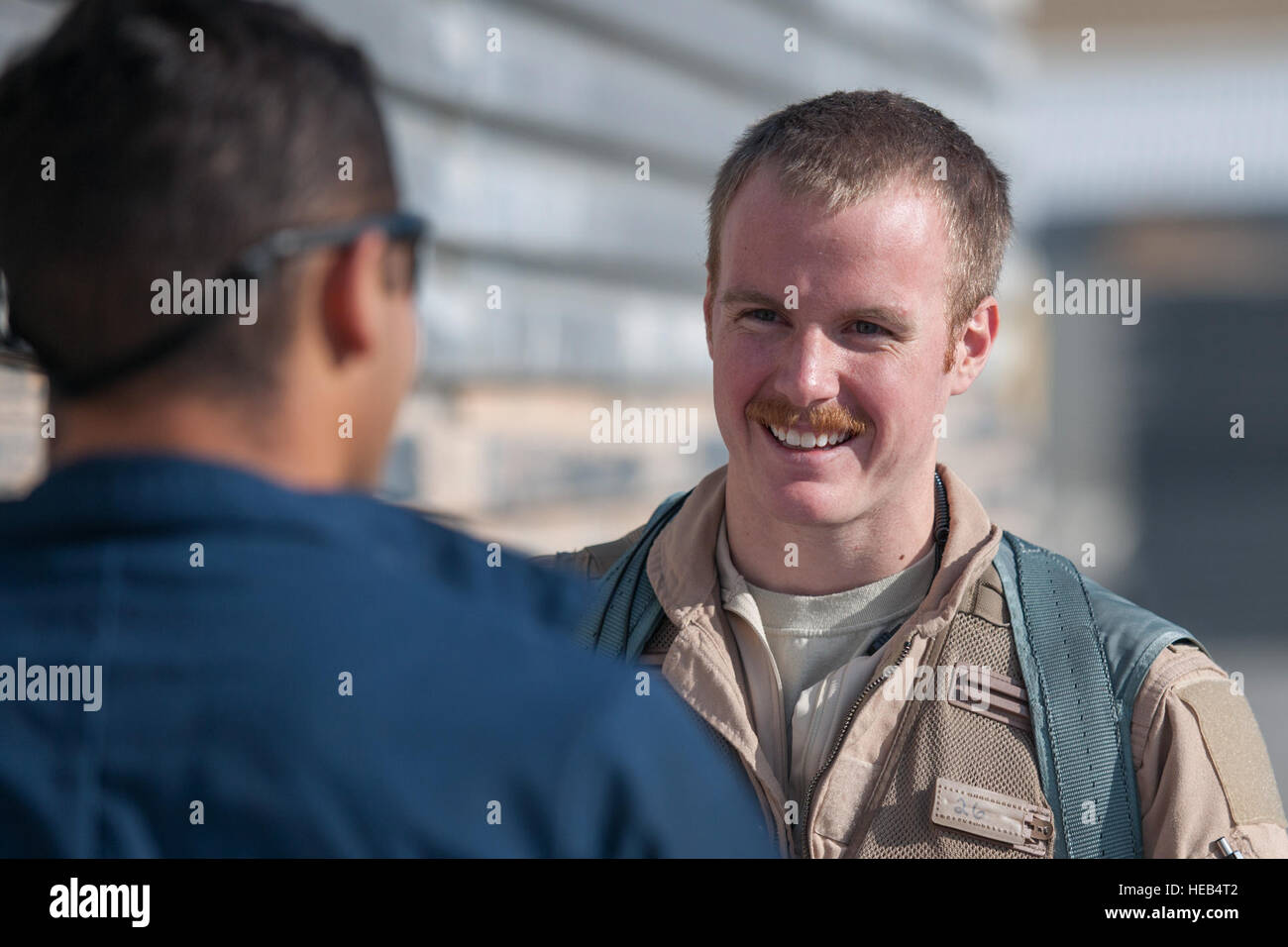 First Lt. Matthew Sanders, 421st Expeditionary Fighter Squadron F-16 ...