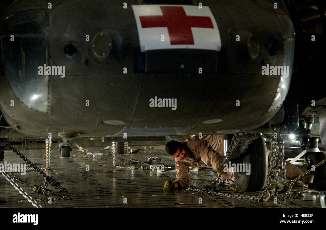 Senior Airman Jason Badder, a loadmaster with the 68th Airlift Squadron ...