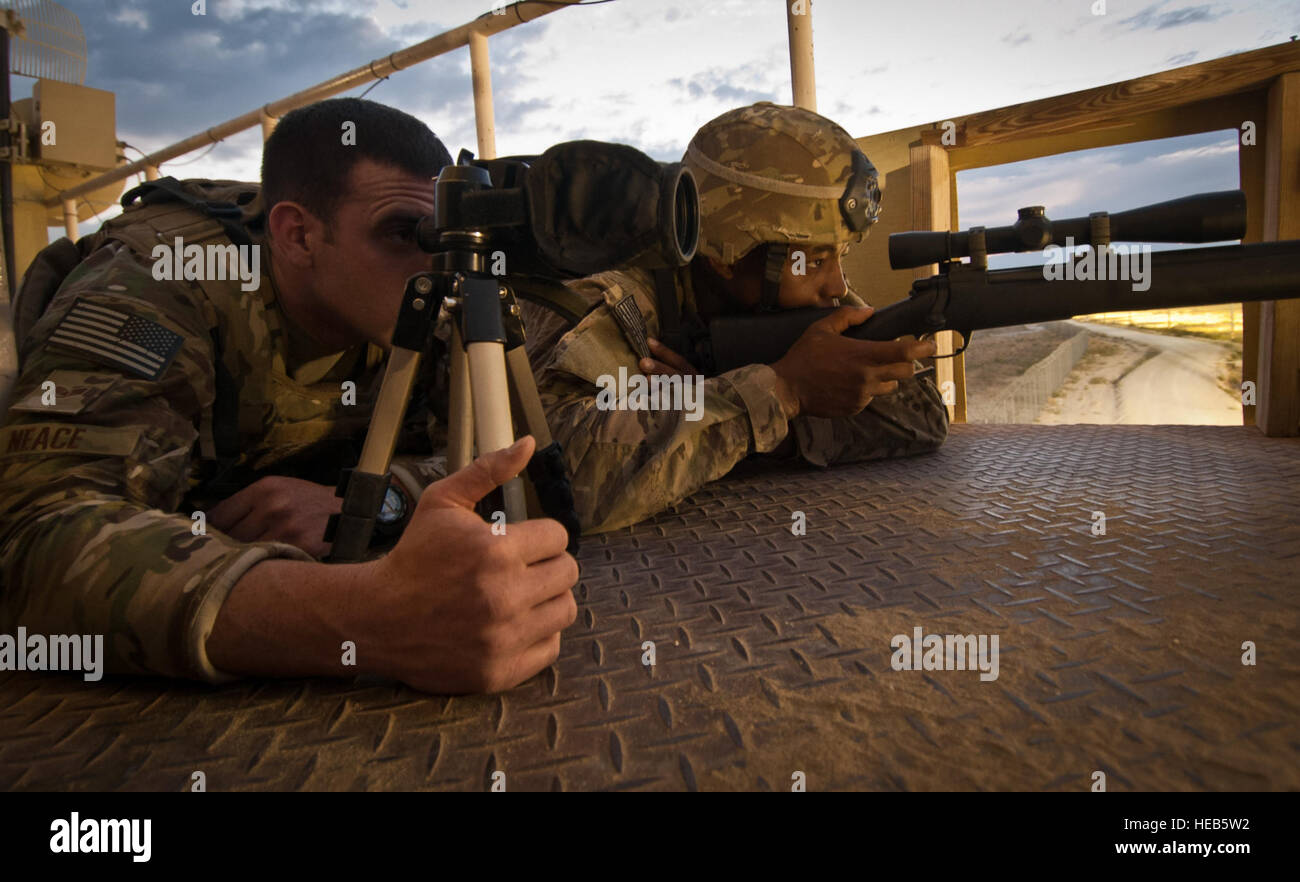 SSgt James Neace and SrA Vincente Carter, Advanced Designated Marksmen ...