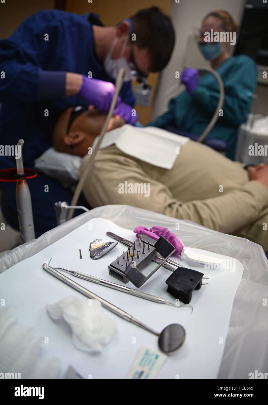U.S. Air Force Maj. Douglas Grabowski, 48th Dental Squadron flight ...