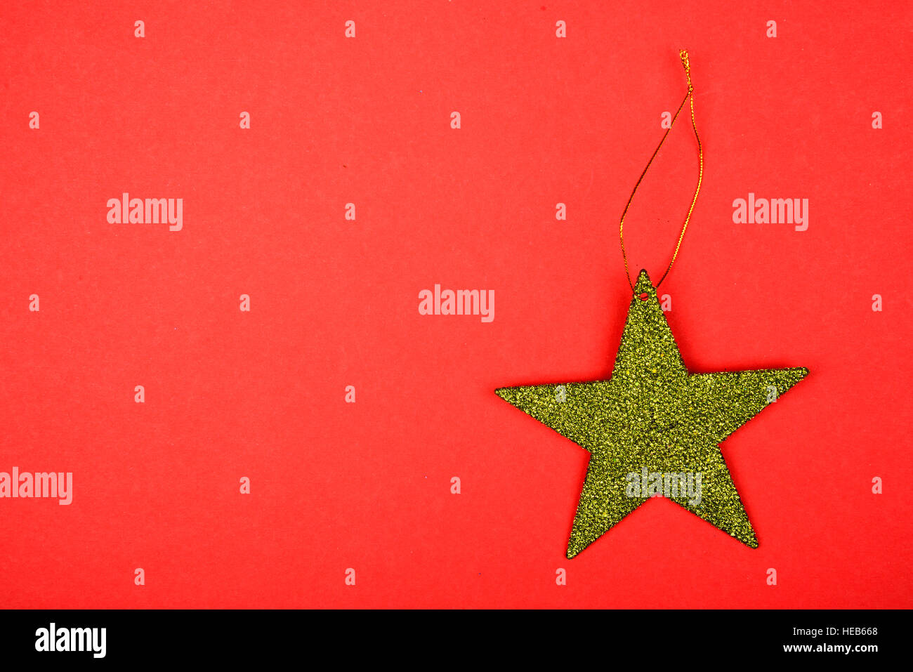 Christmas ornament on red background. You can put your message in here ...