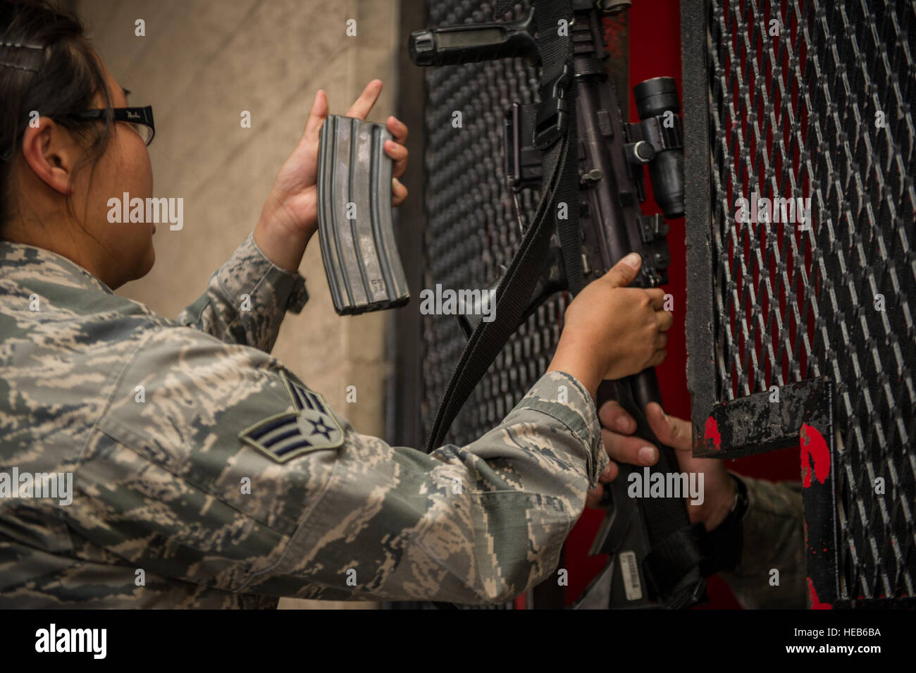 Senior Airman Ginger Lewis, 49th Security Forces Squadron patrolman ...