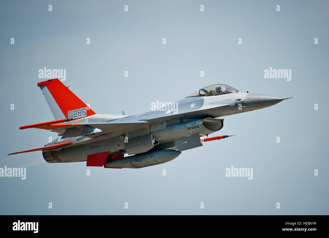 Lt. Col. Ryan Inman, 82nd Aerial Targets Squadron commander, flies a QF ...