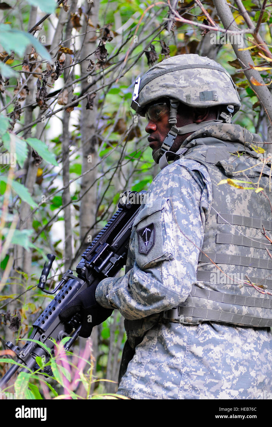 Pfc. Quasey Vinson, 56th Engineer Company (Vertical), of Montgomery ...