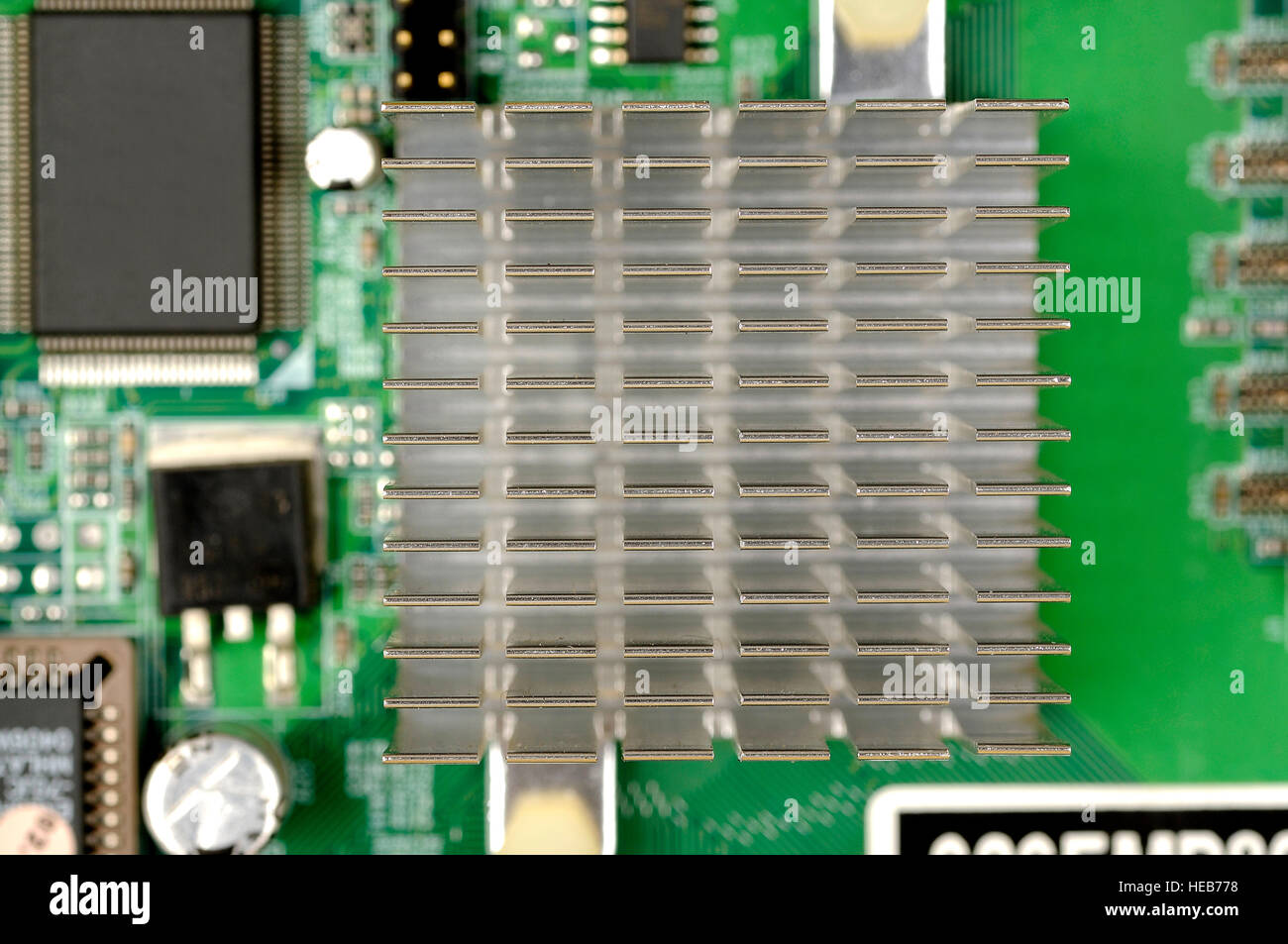 Close up of electronic board with circuits and components Stock Photo ...