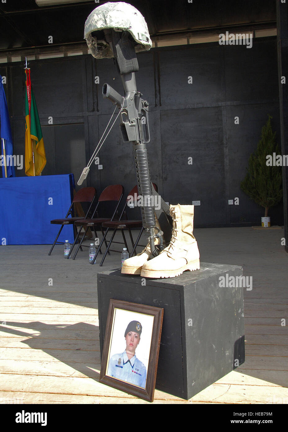 CAMP BUCCA, IRAQ -- A memorial dedicated to Airman 1st Class Elizabeth ...