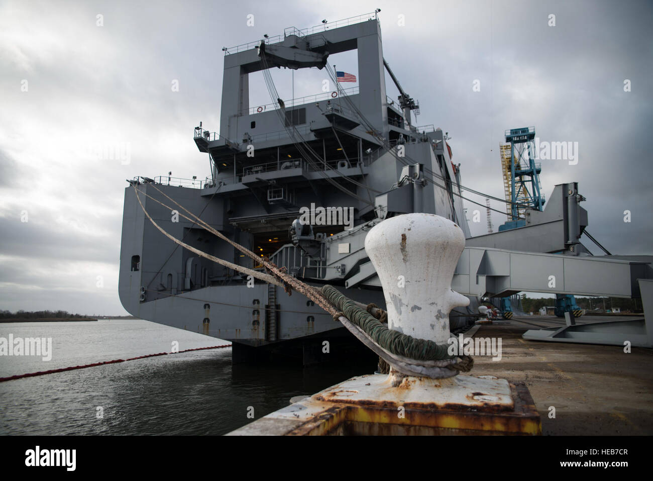 The USNS Pomeroy (T-AKR-316) is docked at Wharf Alpha, Jan. 10, 2014 ...