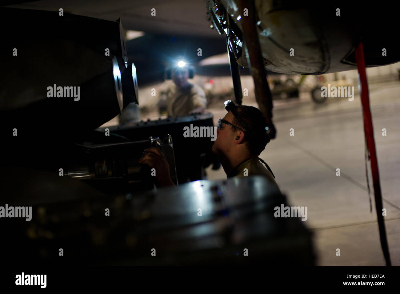 Airman 1st Class Matthew Harmon, 5th Aircraft Maintenance Squadron load ...