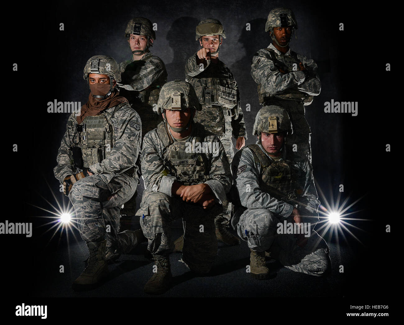 The 5th Security Forces Squadron Global Strike Challenge team members ...