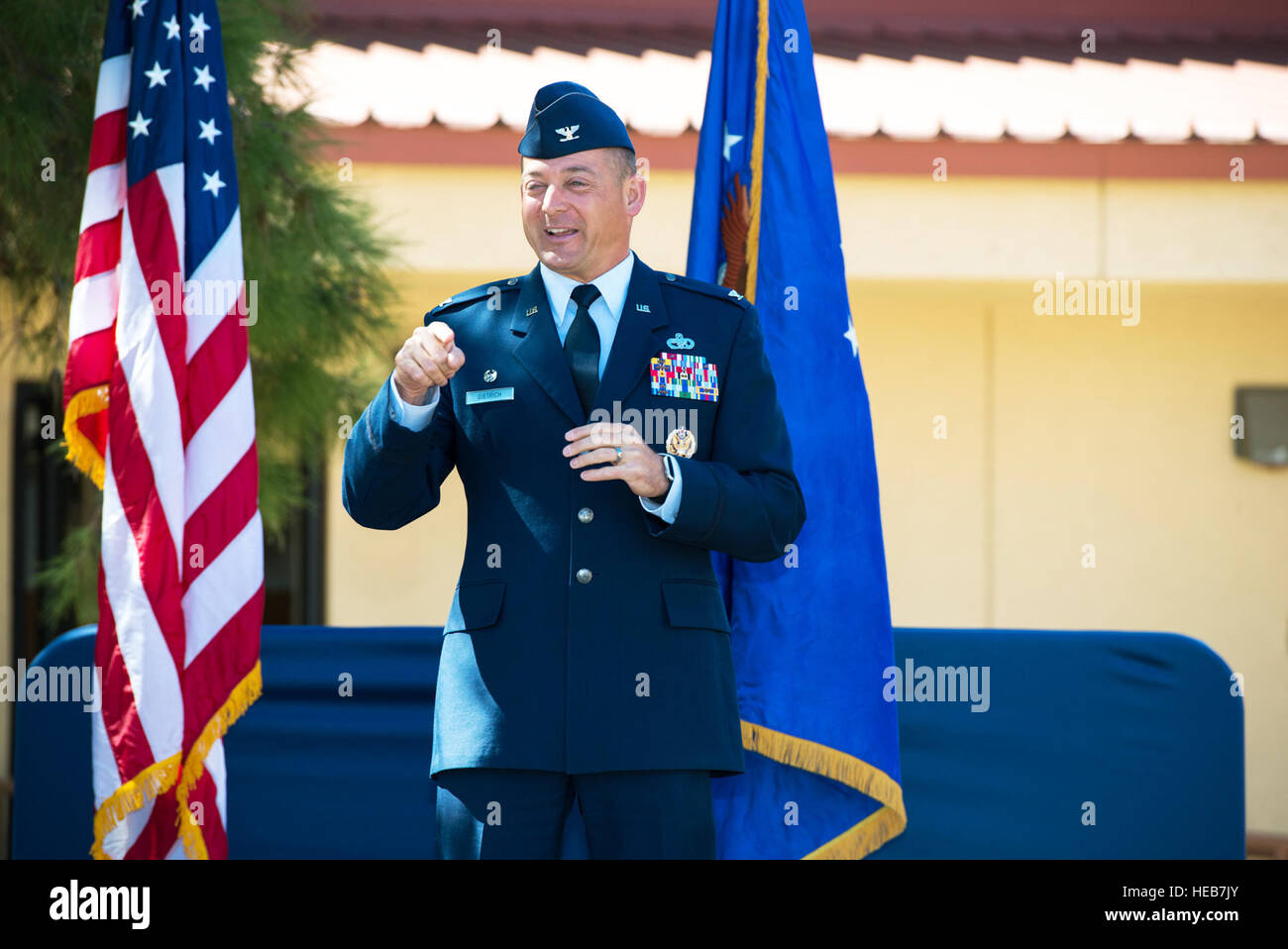 U.S. Air Force Col. George Dietrich, Commander, 60th Mission Support ...