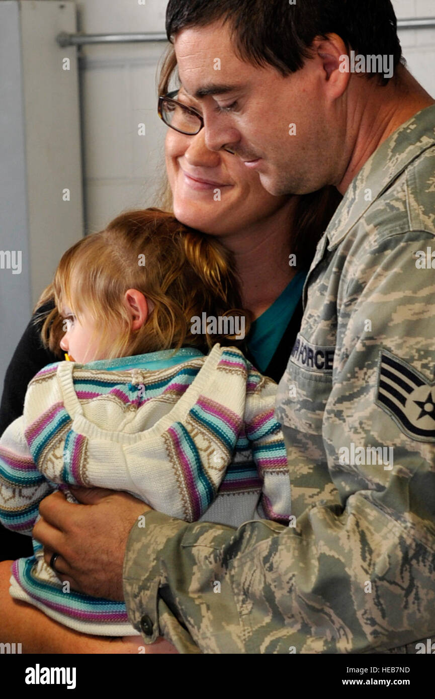 Members of the 621st Contingency Response wing are greeted by family ...