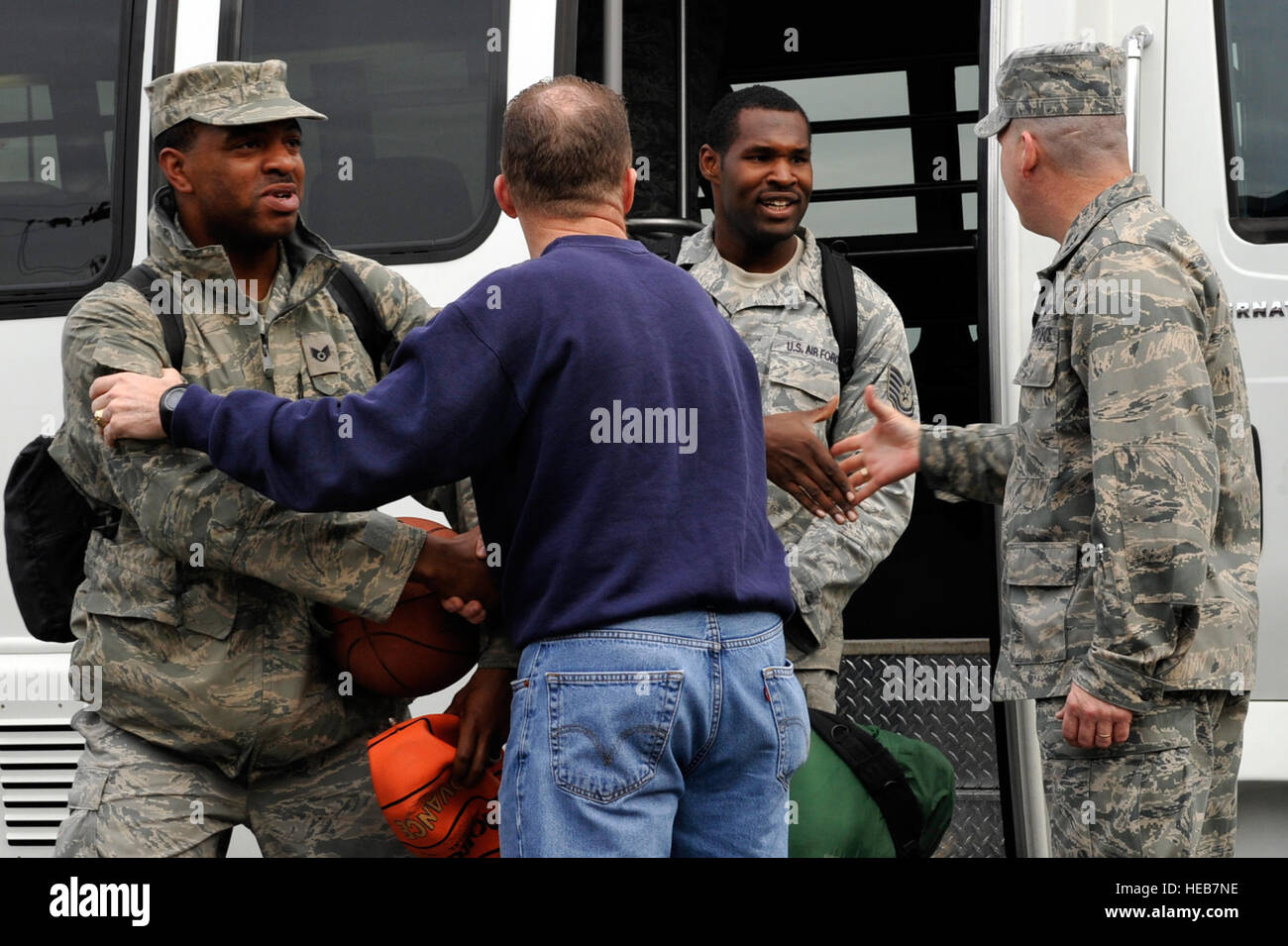 Members of the 621st Contingency Response wing are greeted by family ...