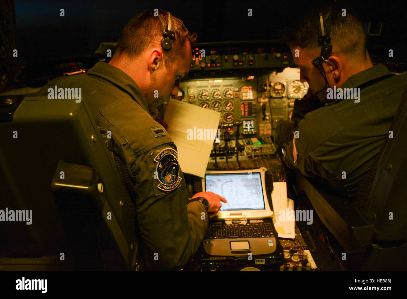 First Lt. Justin Greenway and 2nd Lt. Chris Riessen, 70th Air Refueling ...