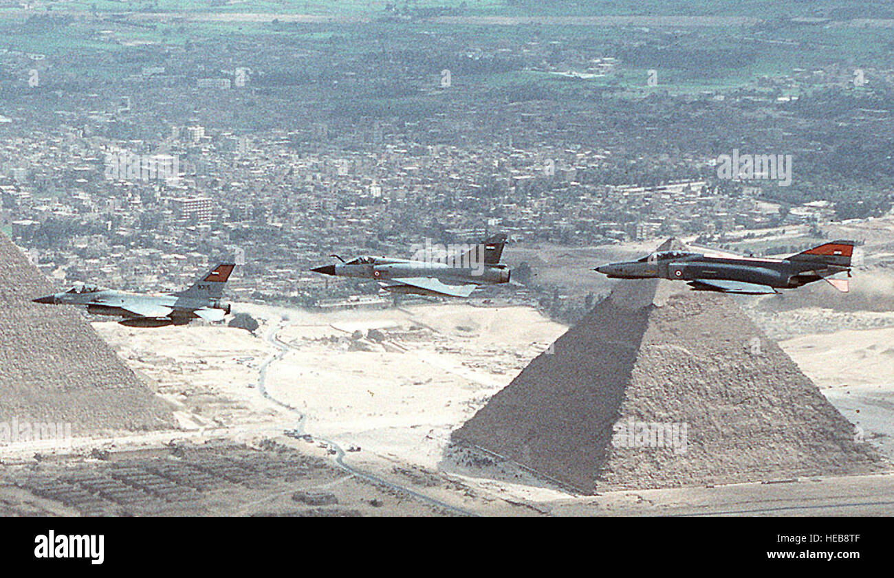 A KC-135R, F-15E's and a F-16 from the 366th Air Wing, Mountain Home ...