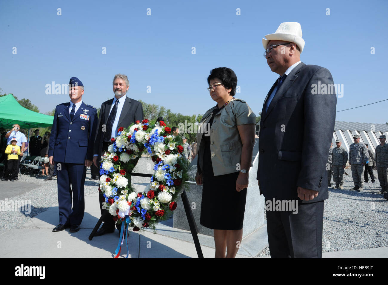 Col. James Jacobson, Larry Memmott, President Roza Otunbayeva and ...