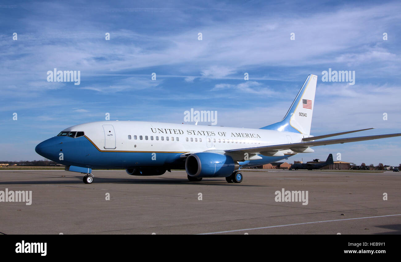 A gleaming new C-40C taxis up to Scott AFB base operations Nov. 18 ...