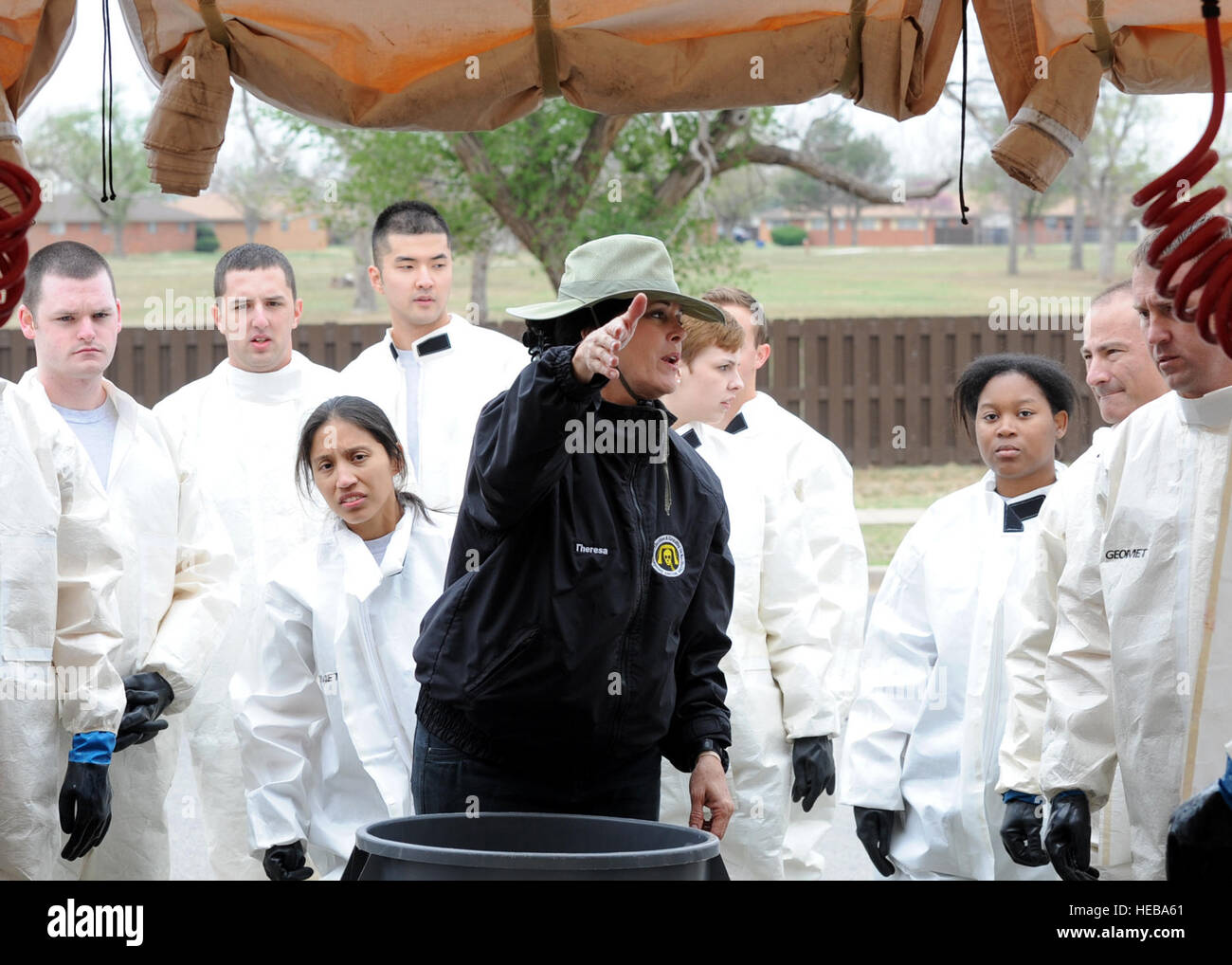 Retired U.S. Air Force Brig. Gen. Theresa Casey instructs members of ...